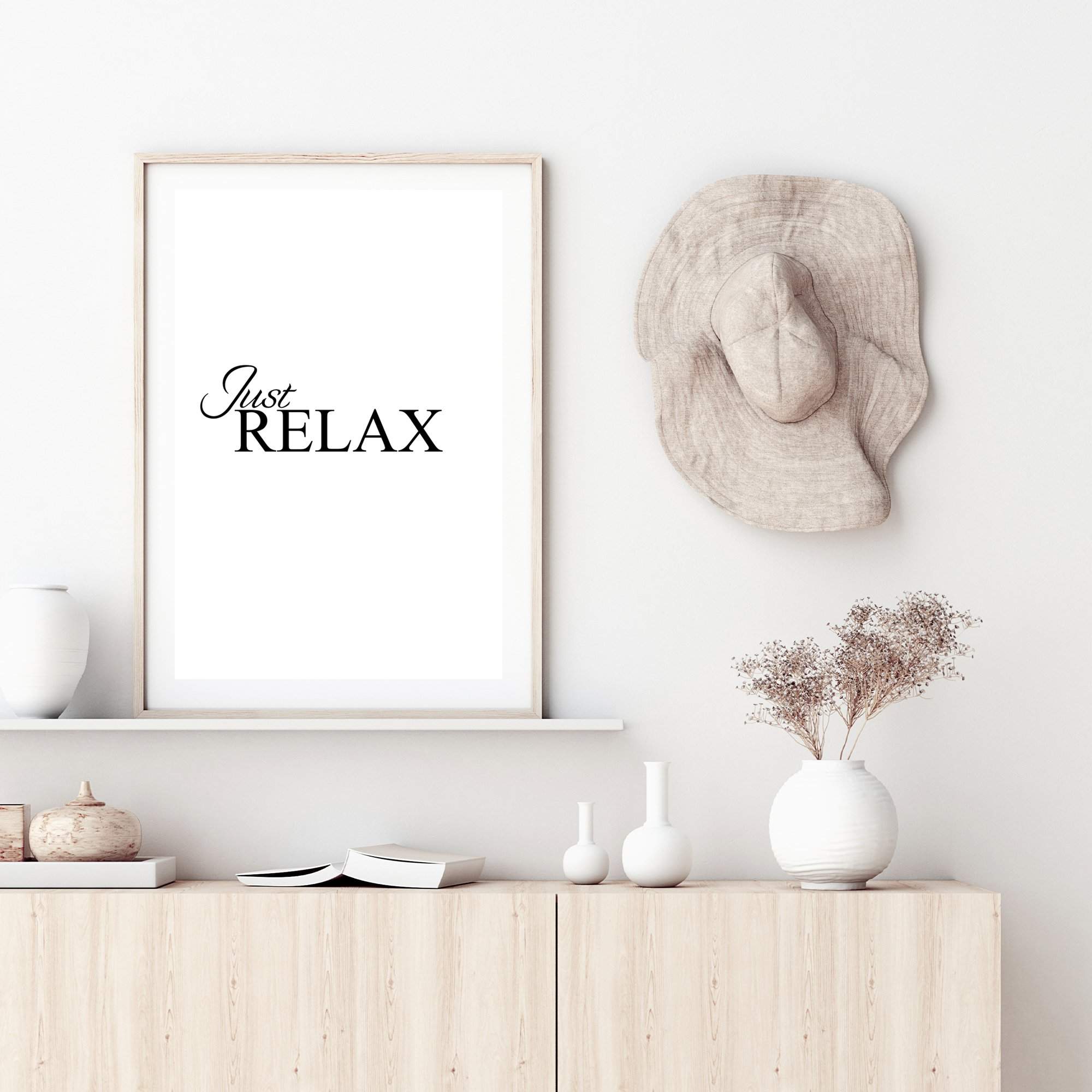 Just Relax Art Print, Framed Wall Art & Canvas Print – The Paper Tree