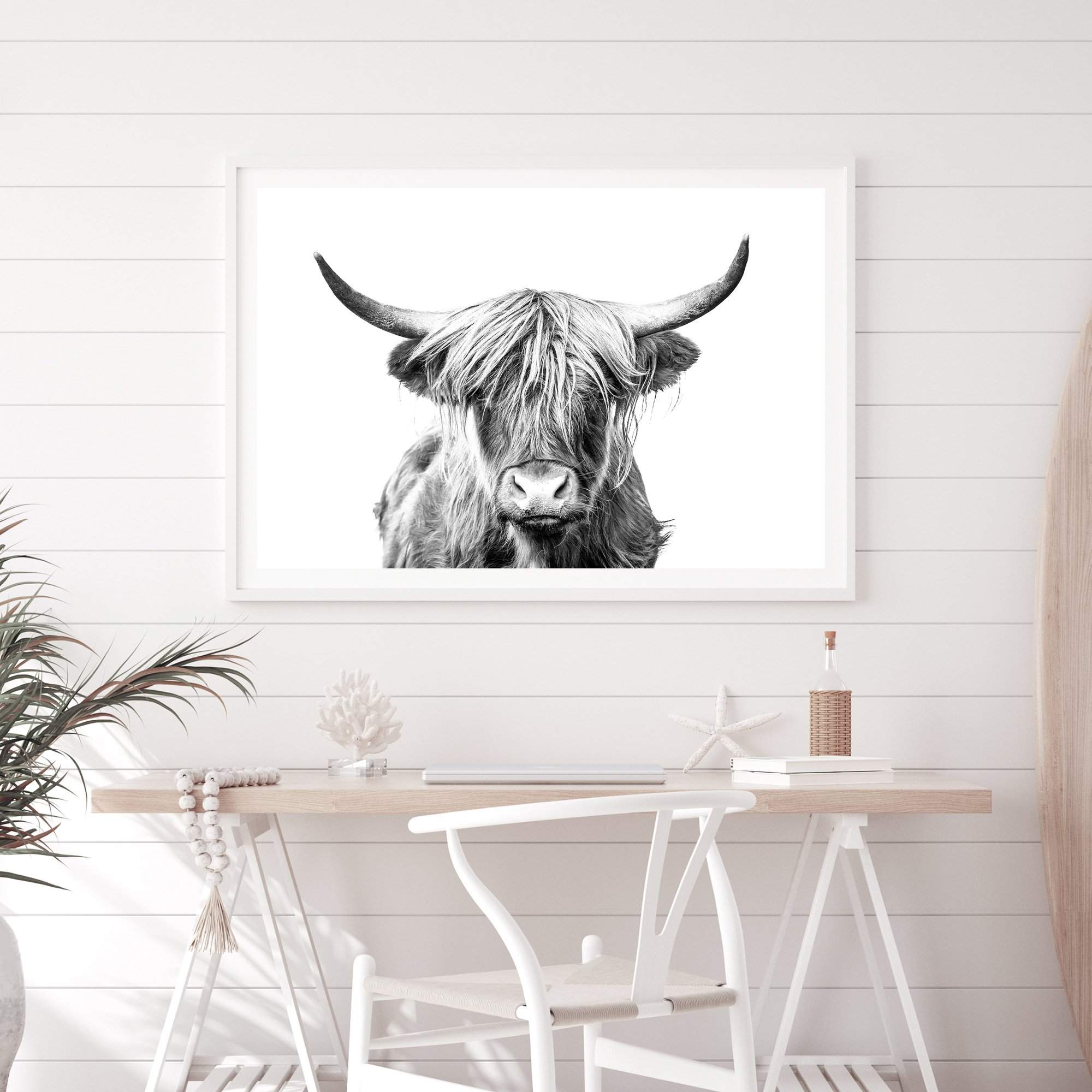 Harper The Highland Cow II Art Print, Framed Wall Art & Canvas Print ...